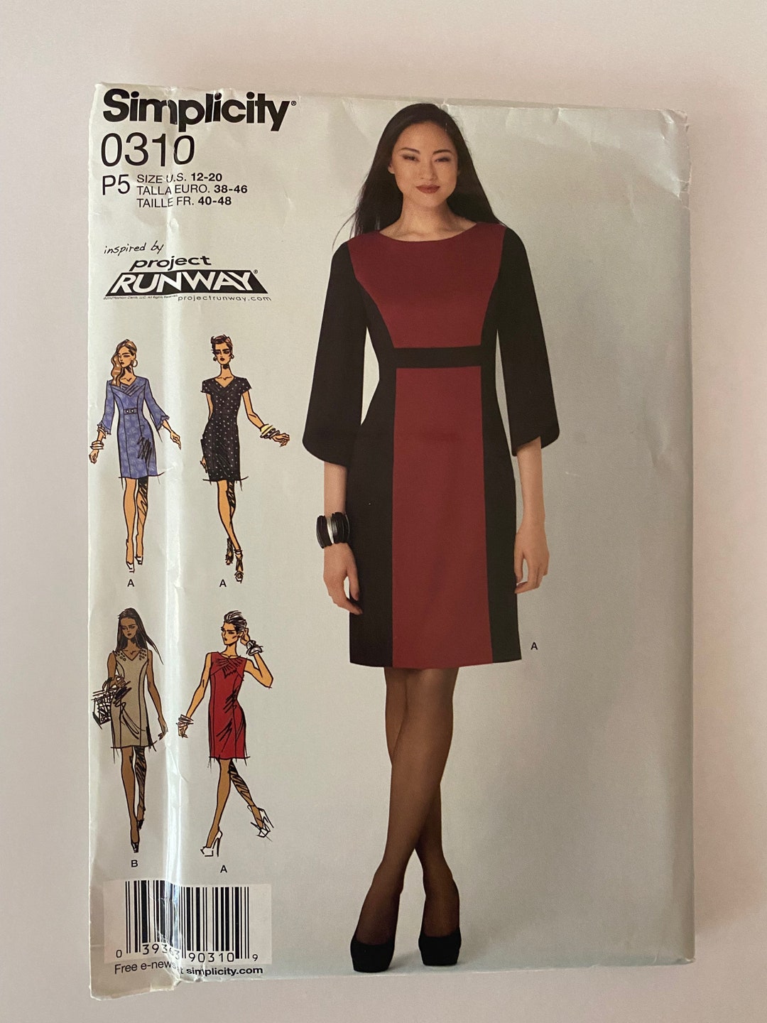 Simplicity Project Runway 0310 Sewing Pattern for Women Dress in Misses ...