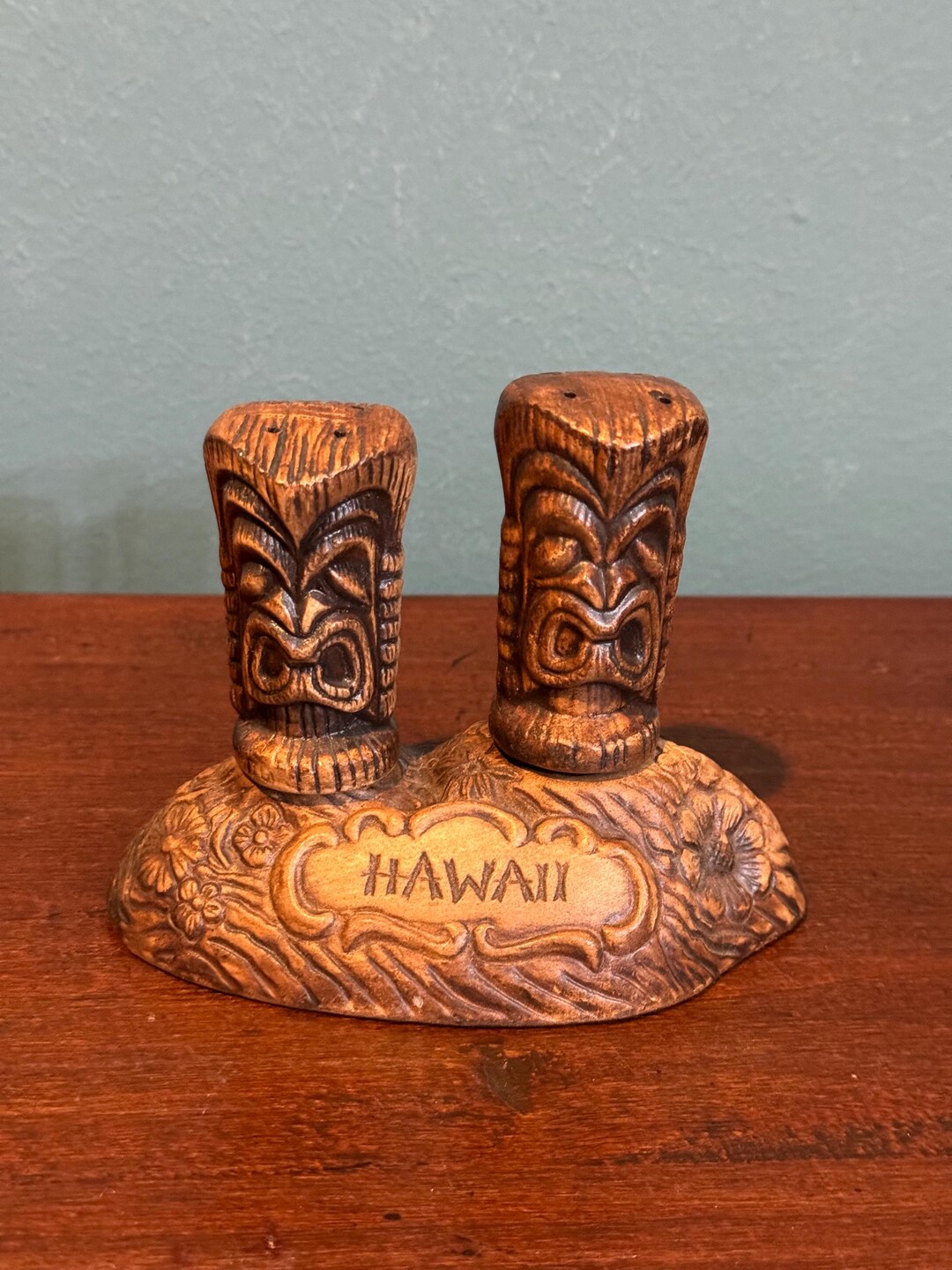 Vintage Treasure Craft Tiki Idols Hawaii Salt & Pepper Shakers With ...