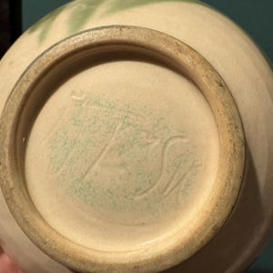 Studio Art Pottery 7-1/4” Stoneware BOWL Blue Irises Beige Signed - Etsy