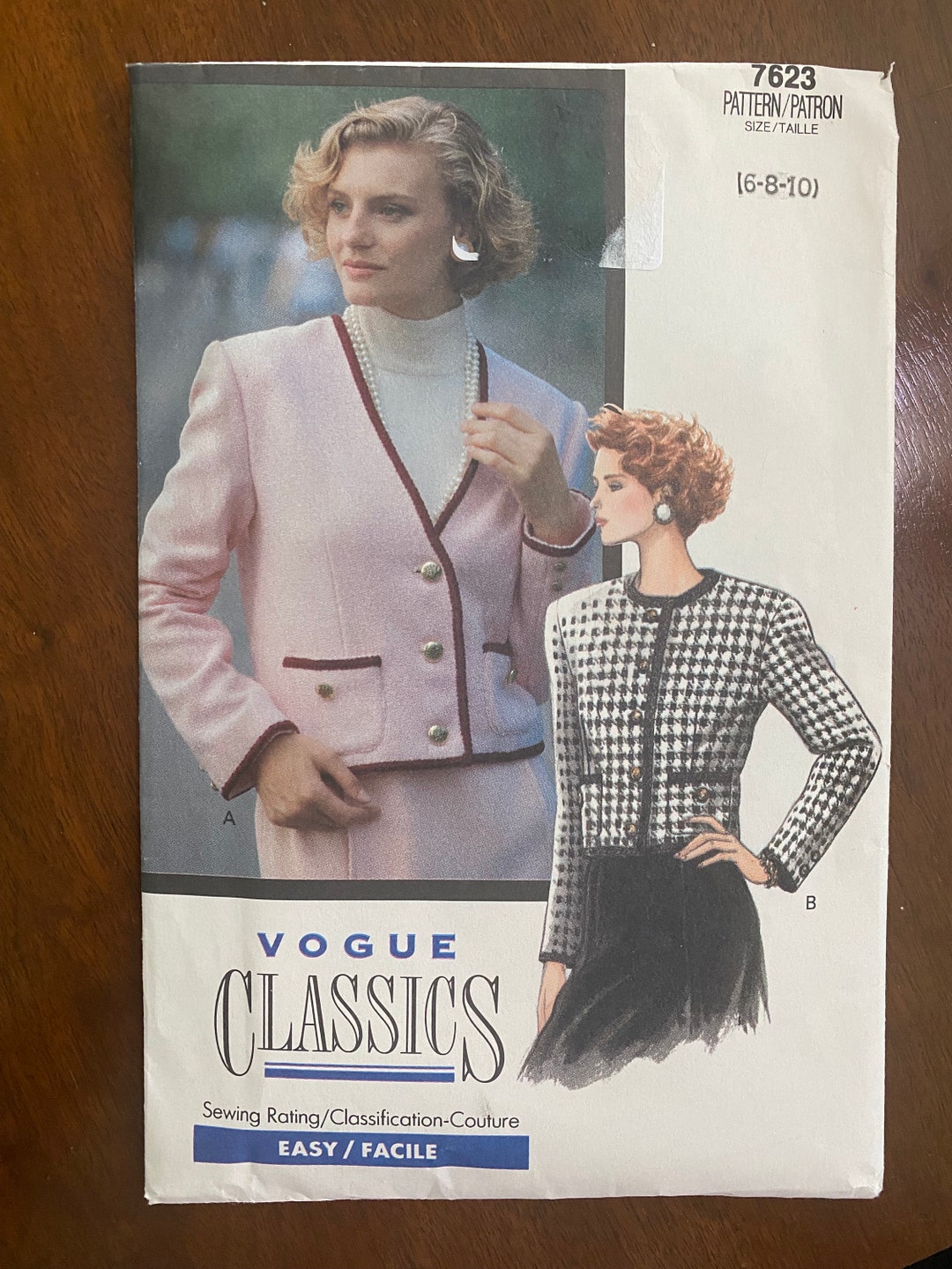 Vogue Classics Easy Designer Inspired Boxy Cropped Jacket Sewing ...