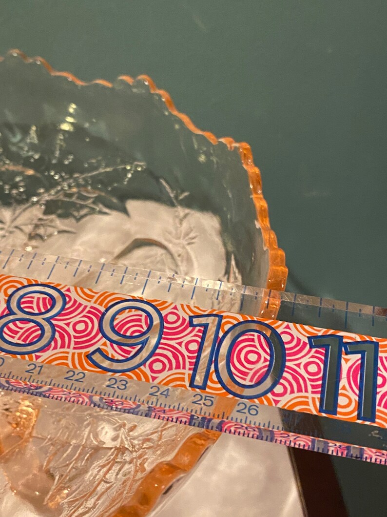 Pink Depression Glass Stag and Holly Footed Bowl With - Etsy