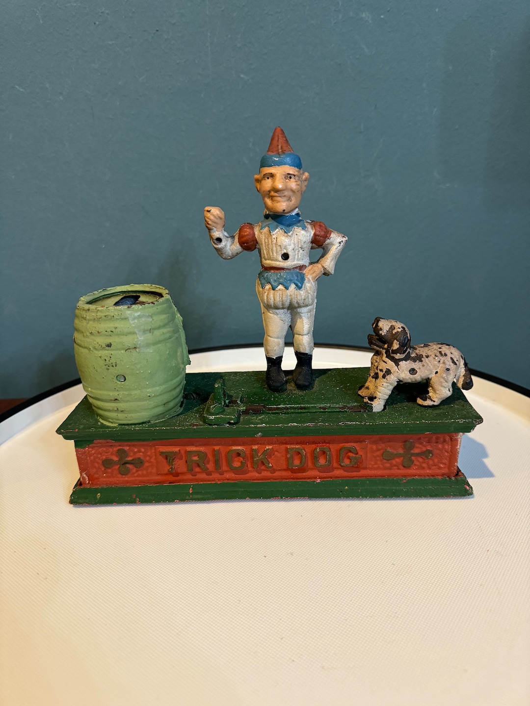 Vintage Heavy Cast Iron Trick Dog Mechanical Coin Bank Jumping - Etsy