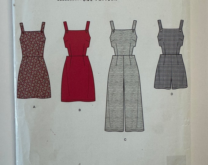 NEW LOOK 6509 Sewing Pattern, Misses’ Jumpsuit Dress Romper, Size 8-20 ...