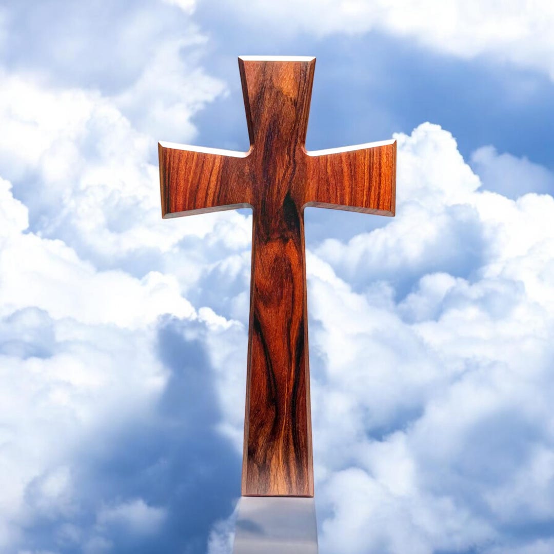 Large Cross Wall Hanging Made From Rustic Rosewood, Crucifix, Handmade ...