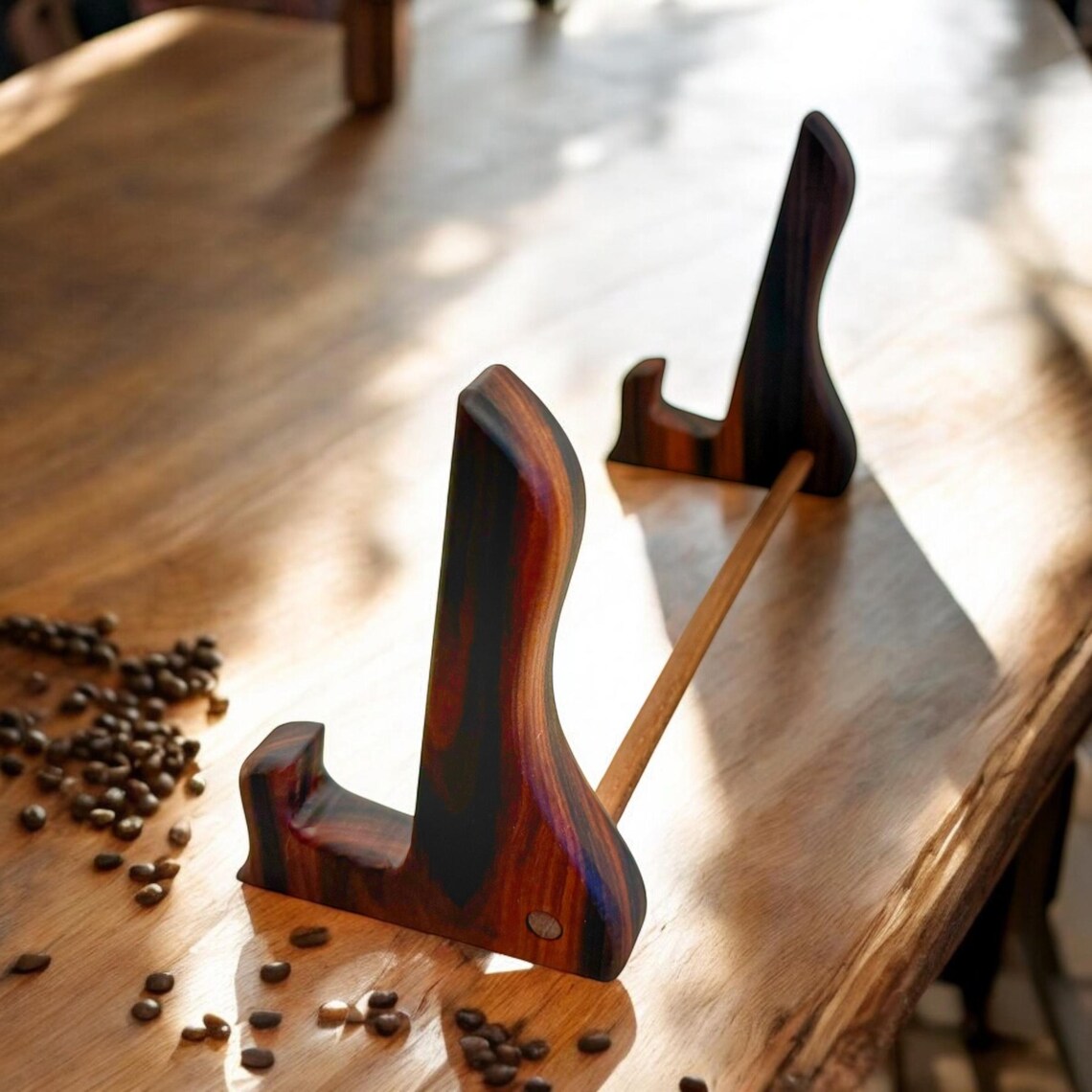 Elegant Wood Cutting Board Stand: Artisan Kitchen Display - Etsy