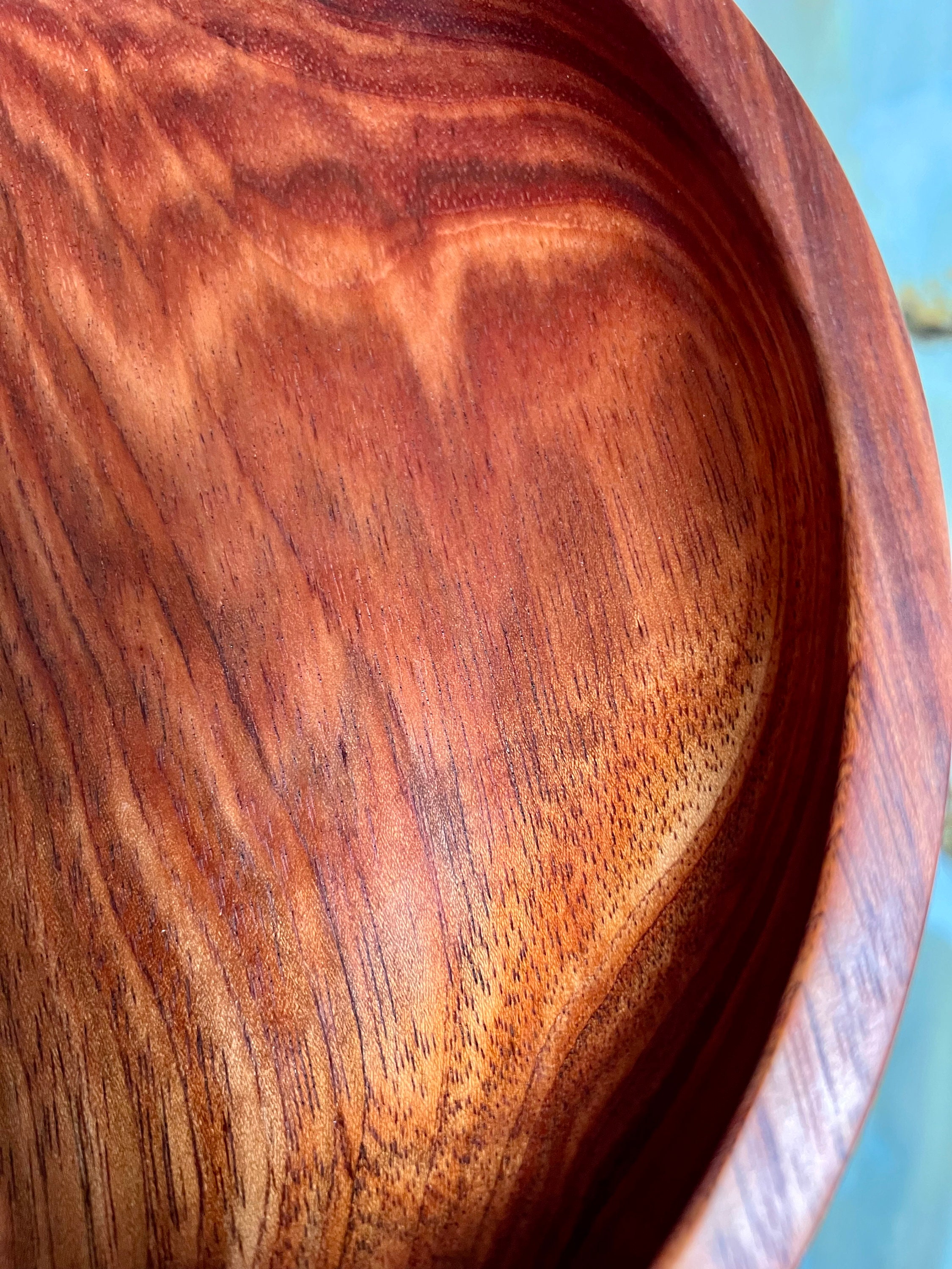 Hand Turned Wood Platter Made From Rare Etimoe, Unique, One of A Kind ...