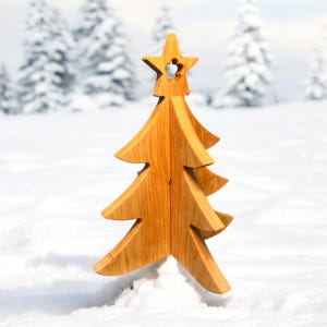 Artistic Walnut or Cherry Christmas Tree Centerpiece: Farmhouse Decor ...