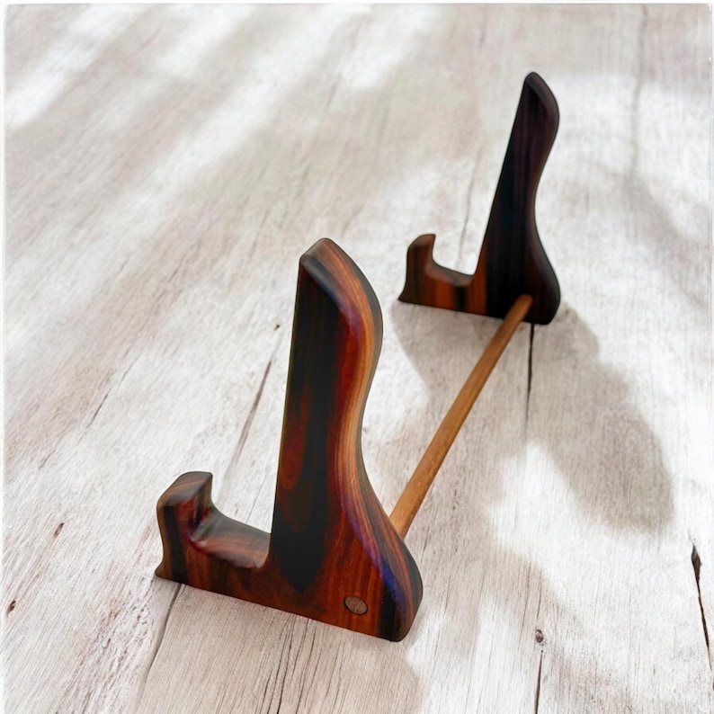 Elegant Wood Cutting Board Stand: Artisan Kitchen Display - Etsy