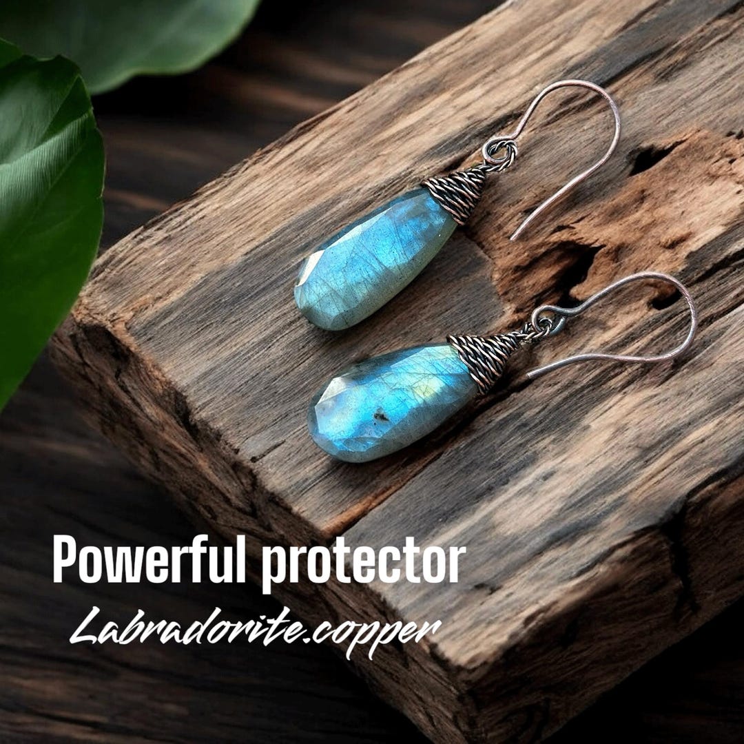 Labradorite Drop Earrings/handmade Labradorite Earrings/gemstone ...