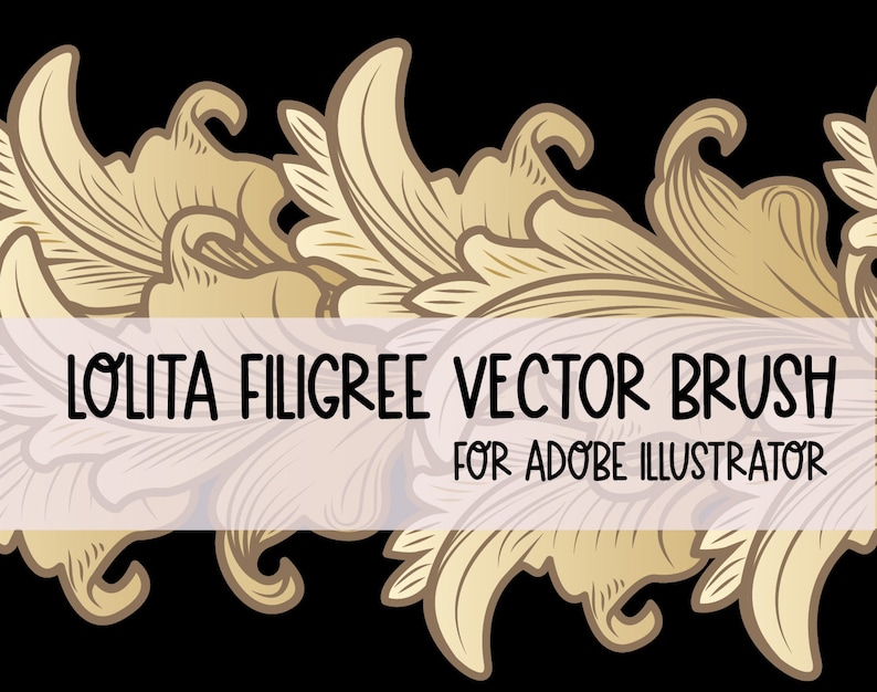 Filigree Brush for Adobe Illustrator for Wedding, Illustrations, Manga ...
