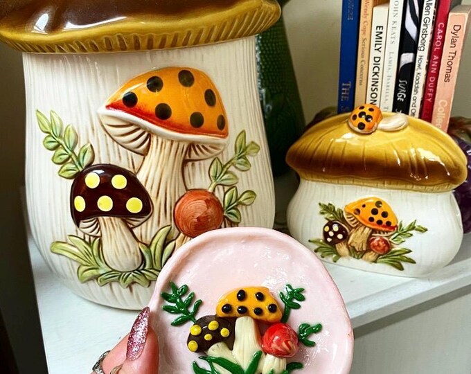 60s/70s Sears and Roebuck Merry Mushroom Inspired Handmade Trinket Dish ...