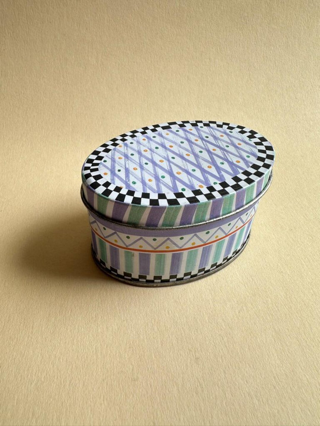 90s Oval Trinket Tin - Etsy