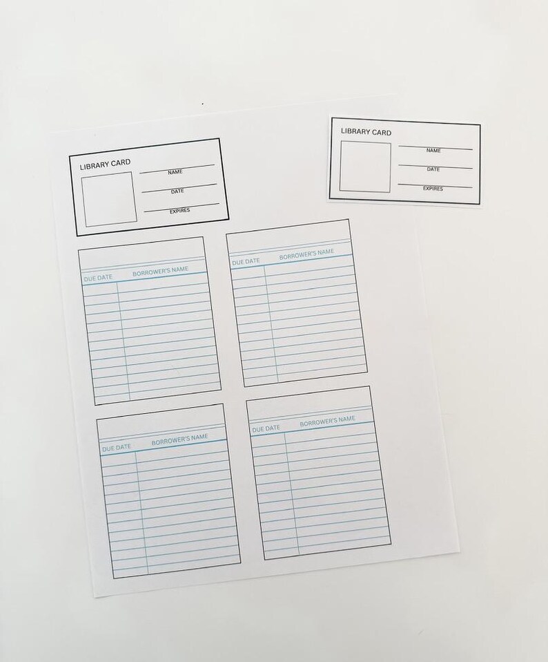 Library Pretend Play Printable - Etsy