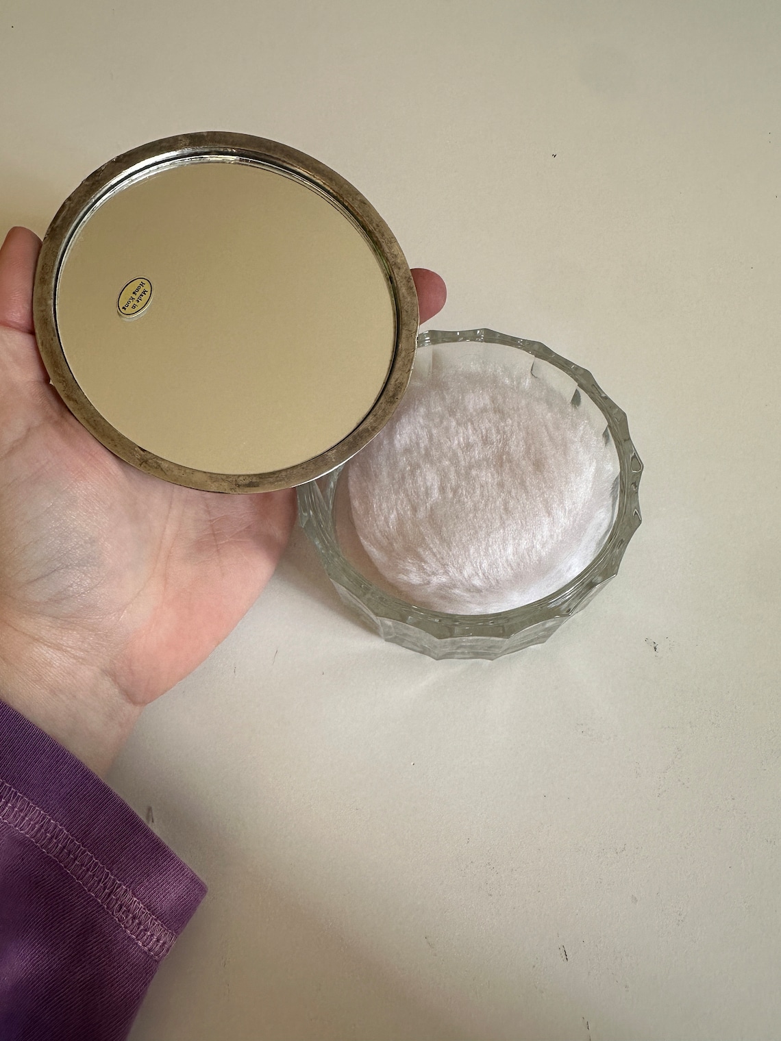 Vintage Powder Puff Jar - Etsy Canada