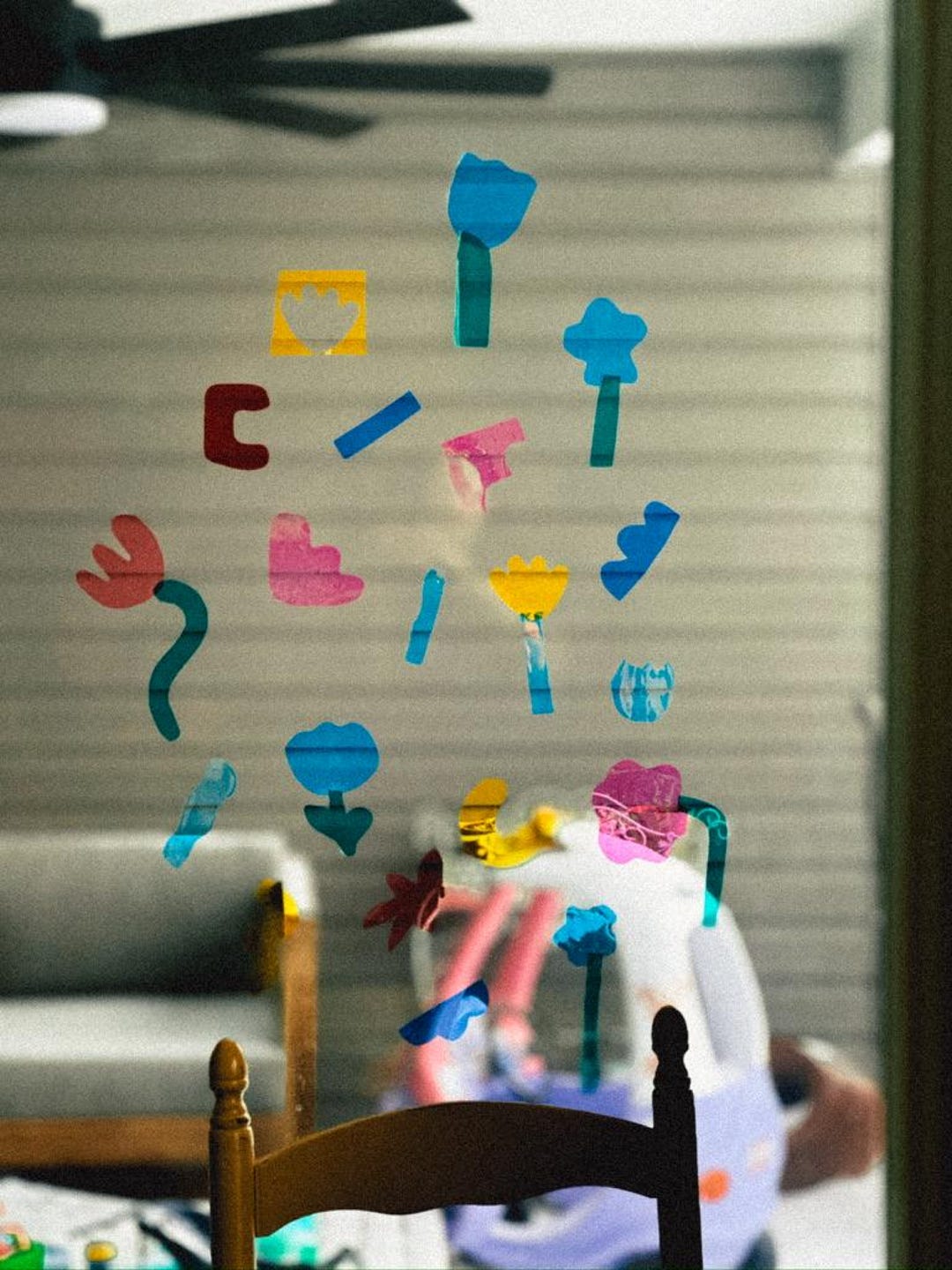 Flowers and Shapes Window Cling and Craft Printable Templates - Etsy