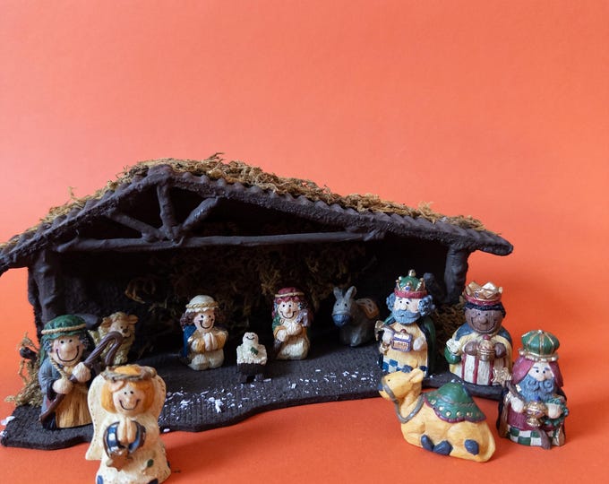 Vtg Little Nativity Set - Etsy