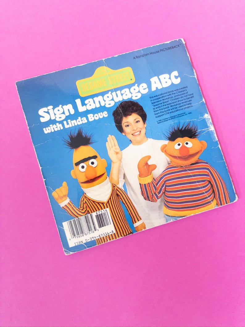 Sesame Street ABC Sign Language 1985 Book - Etsy