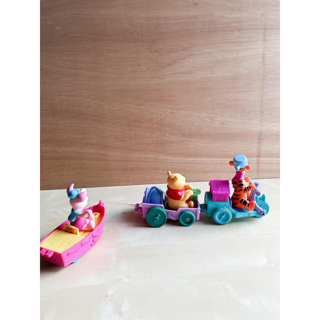Vintage Disney Winnie the Pooh Tigger Piglet Toy Train Boat Set Kids ...
