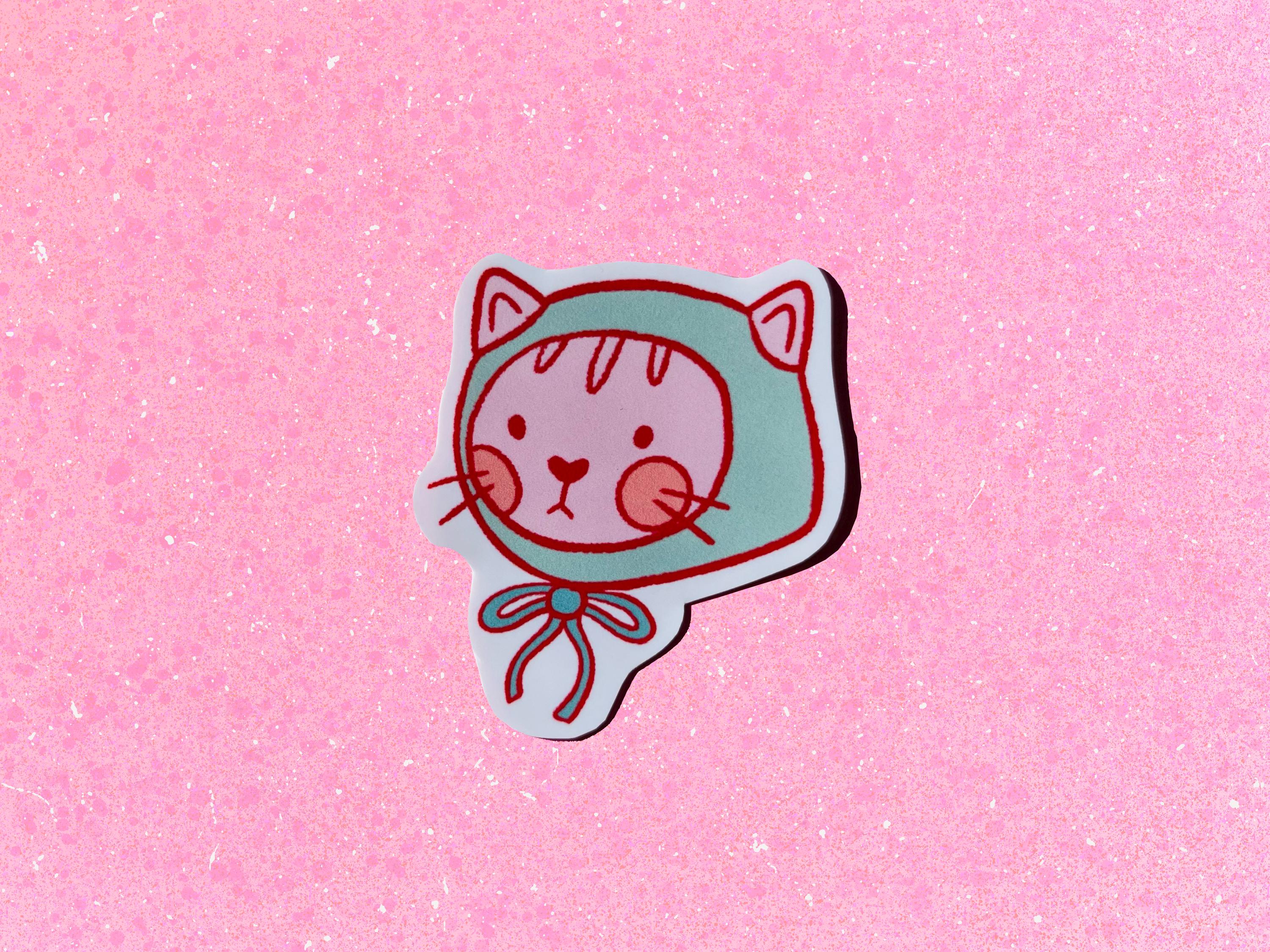 Cute Cat Sticker Pack | Cosy Sticker | Spring Stickers | Novelty Cat ...