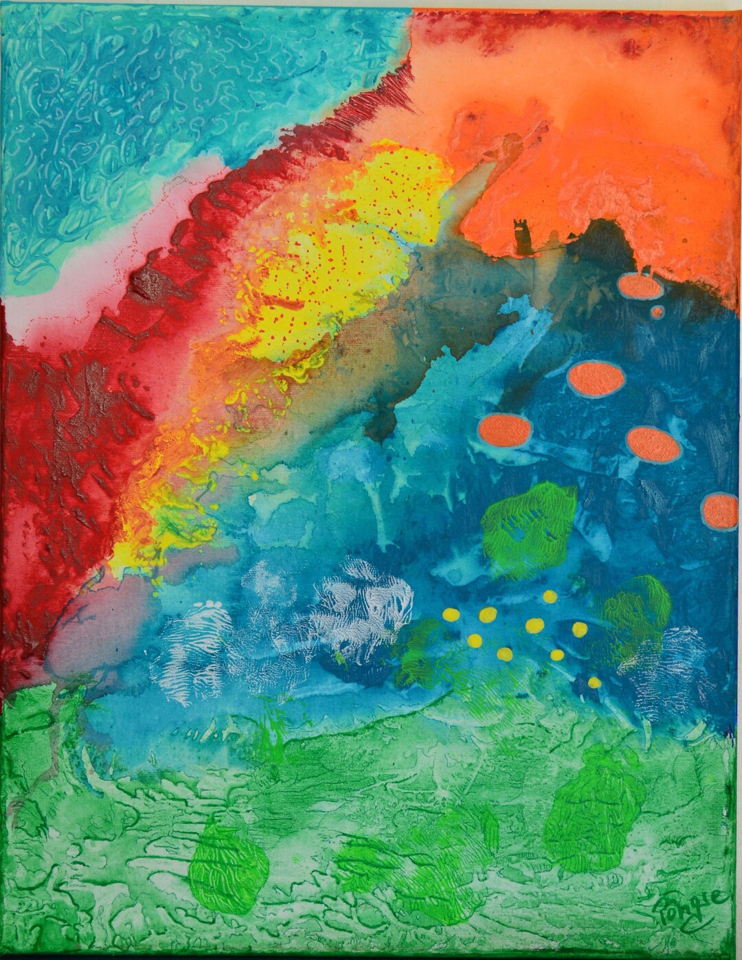 The Origin of Life, Painting, Acrylic on Canvas, Exhibition - Etsy