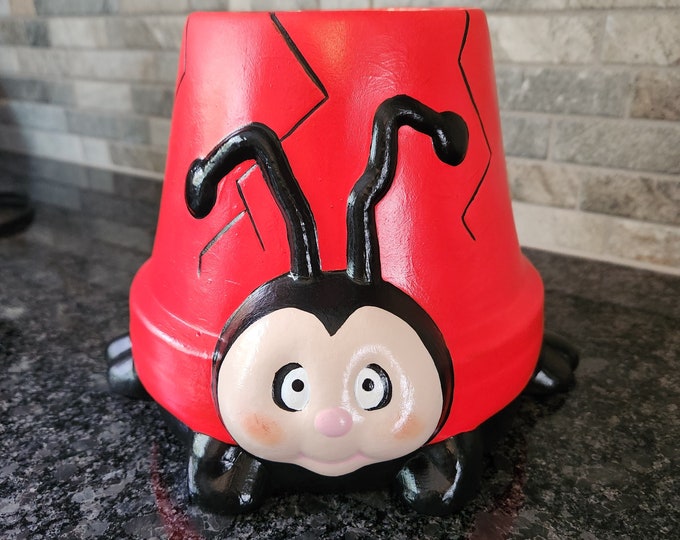 Ceramic Ladybug Patio/pot - Etsy