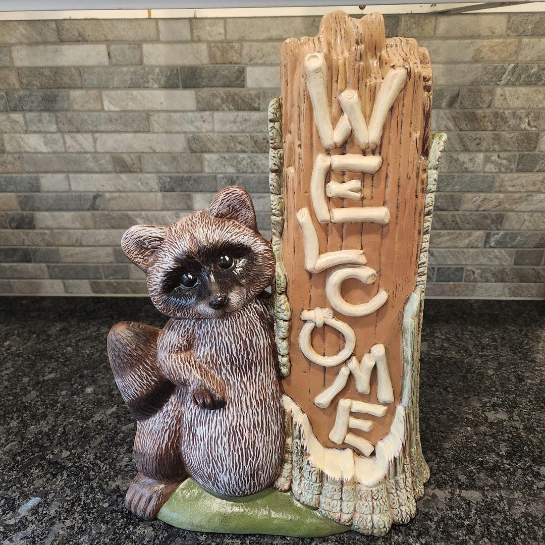 Raccoon Welcome Sign - Etsy