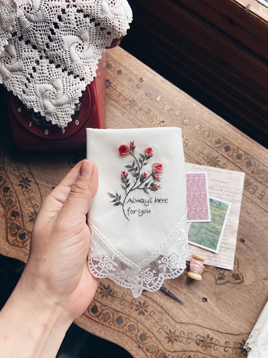 Personalized Embroidered Wedding Handkerchief, Bride Groom Initials ...