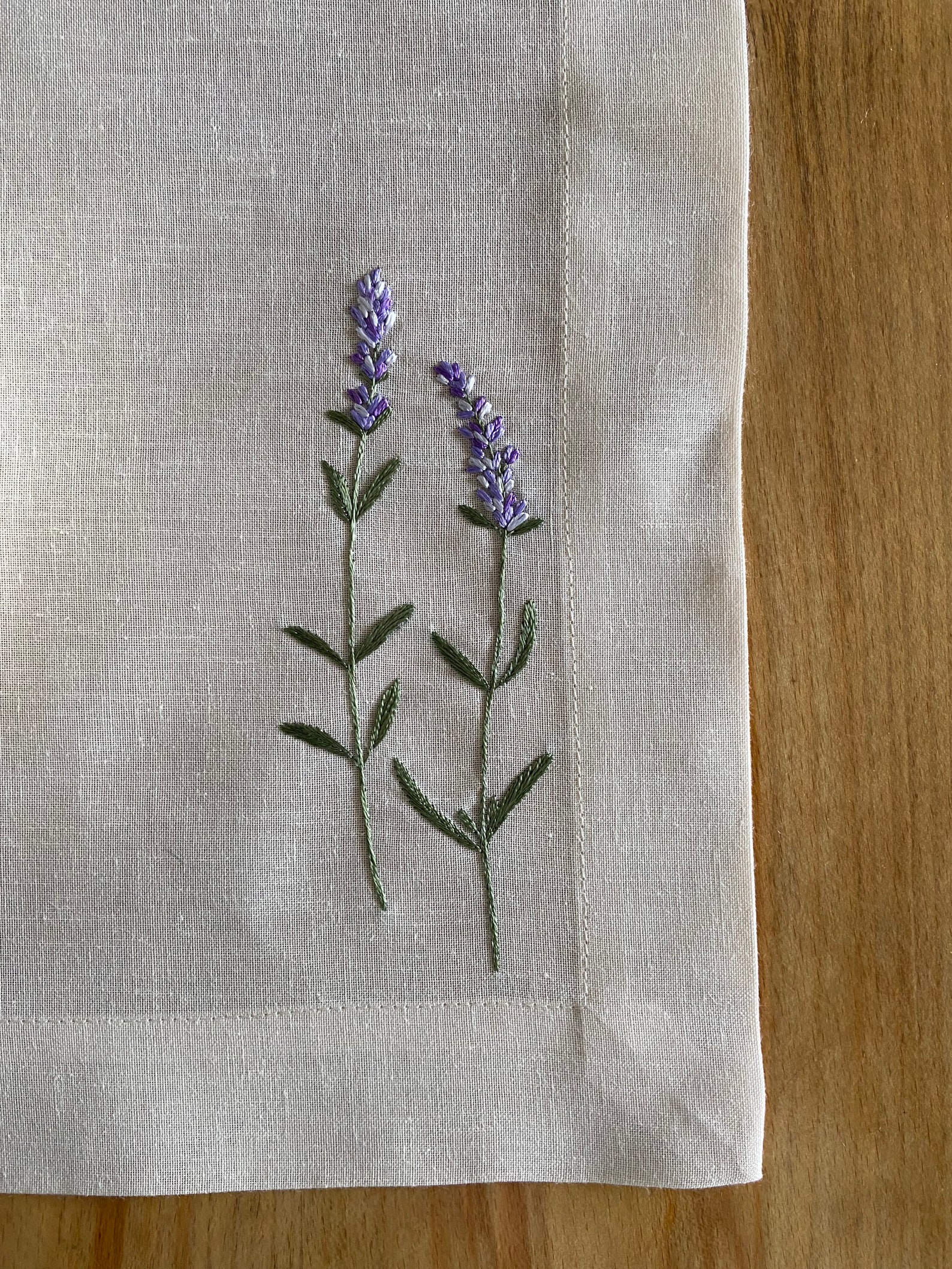 Hand Embroidered Linen Spring Placemat, Wildflower Table Linens, Modern ...