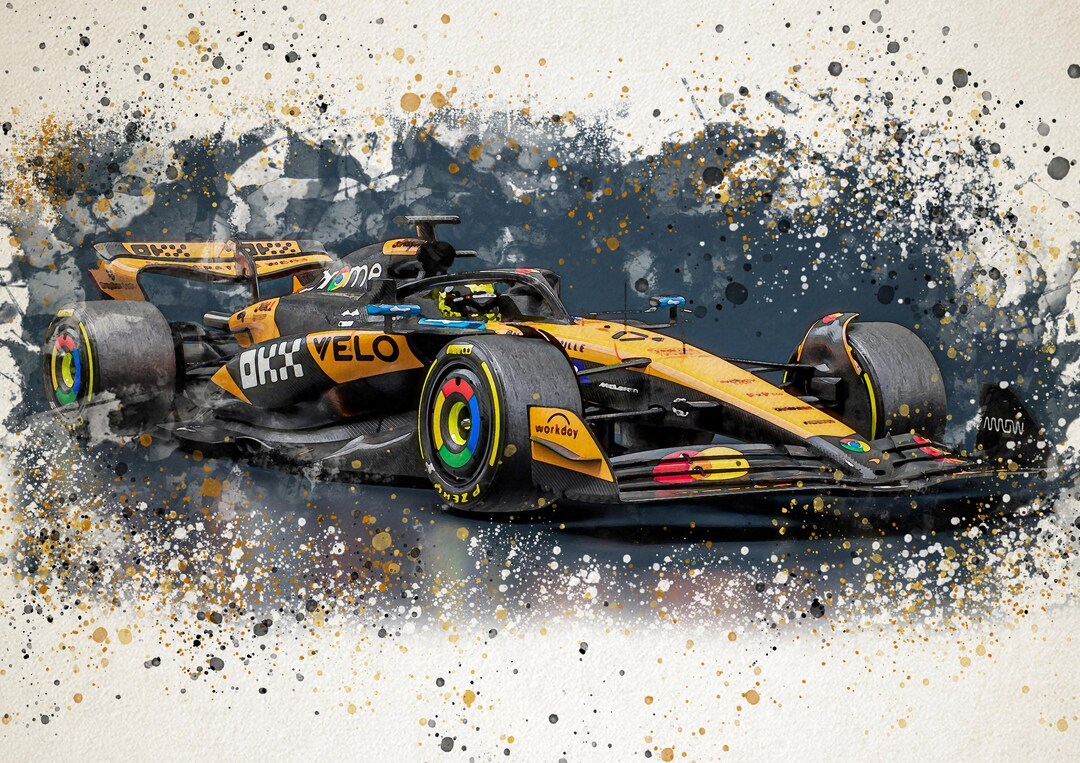 Mclaren F1 Car Print - Wall Art Birthday Gift for F1 Fans Racing Decor ...