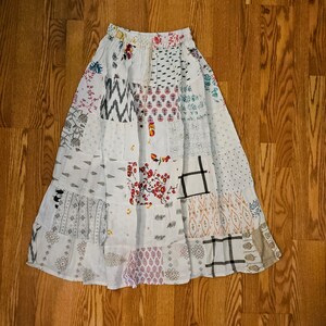 Long Patchwork Skirt - Boho Bohemian Hippie Style Skirt - Flowery Boho Prints - Etsy