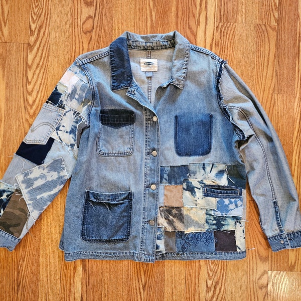 Patch Denim Jacket - Etsy