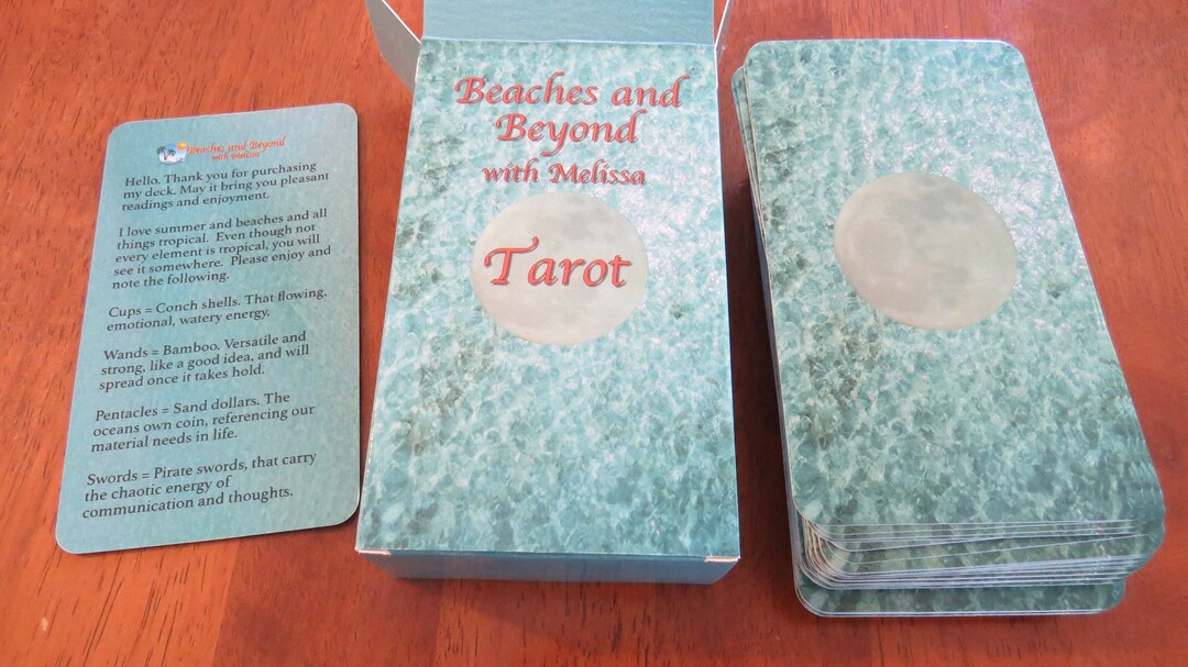 Tarot Deck - Beach/tropical Themed - Etsy