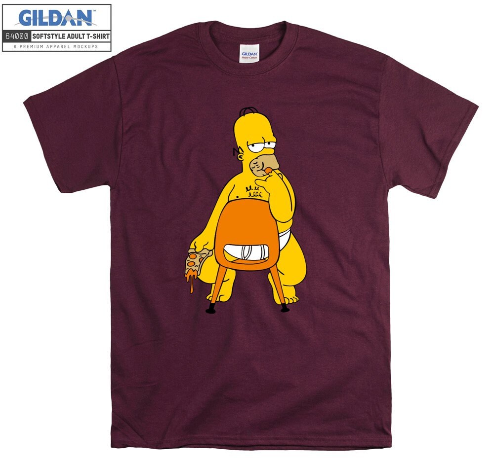 Bart Simpson Desnudo Homero Simpson T Camisa Ropa Popular Camiseta ...