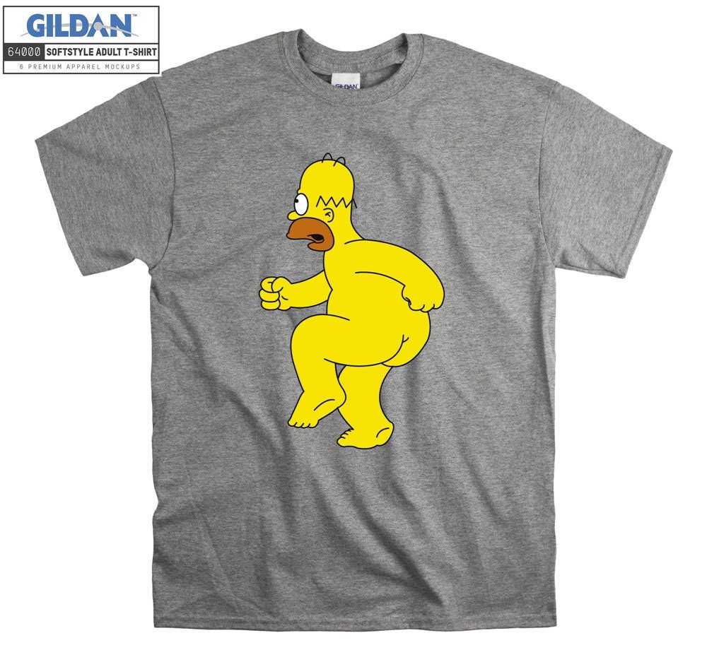 Bart Simpson Desnudo Homero Simpson T Camisa Ropa Popular Camiseta ...