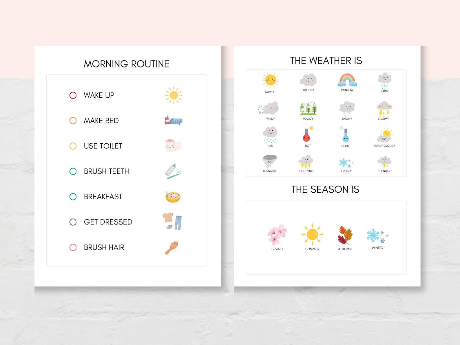 Morning Menu, Morning Menu Homeschool, Morning Menu Preschool, Morning ...