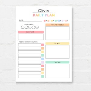 Kids Chore Planner, Kids Daily and Weekly Planner, Chore Chart for Kids ...