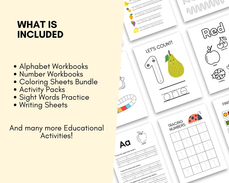Ultimate Preschool Kindergarten Bundle, Preschool Workbook ...