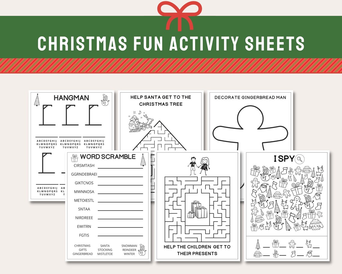 Christmas Activities Printable Christmas Activity Book - Etsy