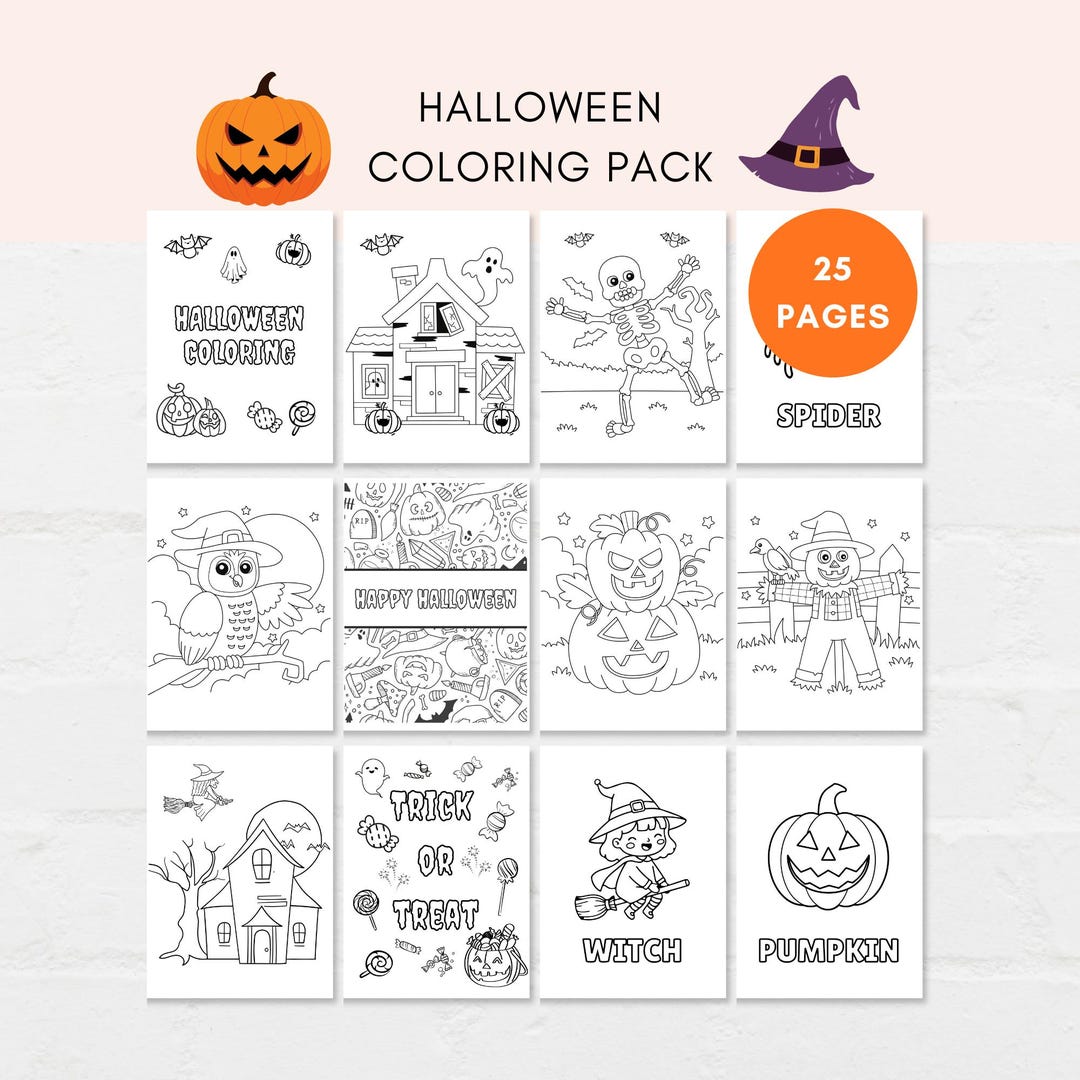 Halloween Coloring Pages, Halloween Coloring Book, Halloween Colouring ...