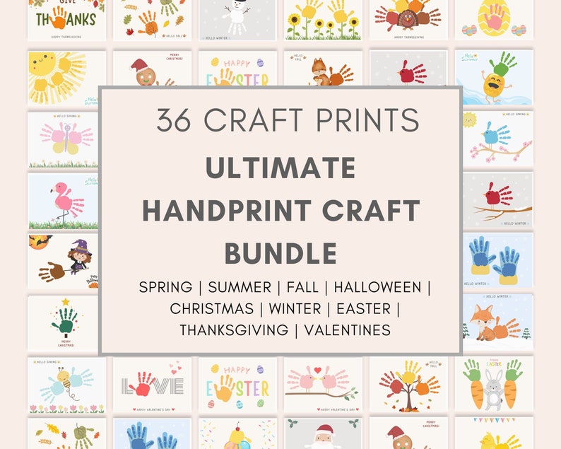 HANDPRINT CRAFT BUNDLE Handprint Keepsake Handprint Art - Etsy