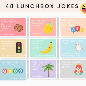 Lunchbox Jokes Printable Lunch Box Notes Jokes for Kids - Etsy
