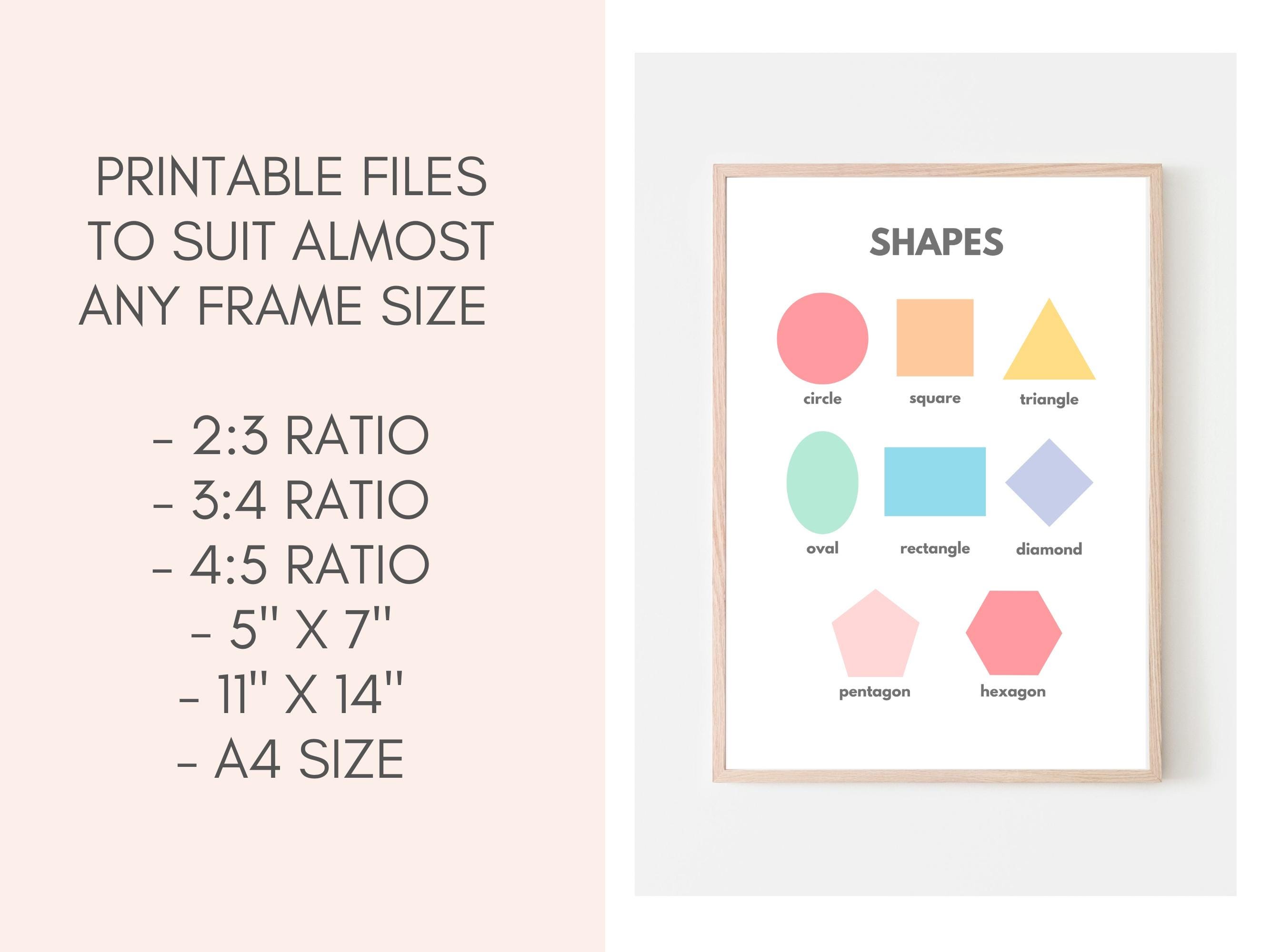 Educational Posters Set of 8, Kids Educational Posters, Kids Wall Art ...