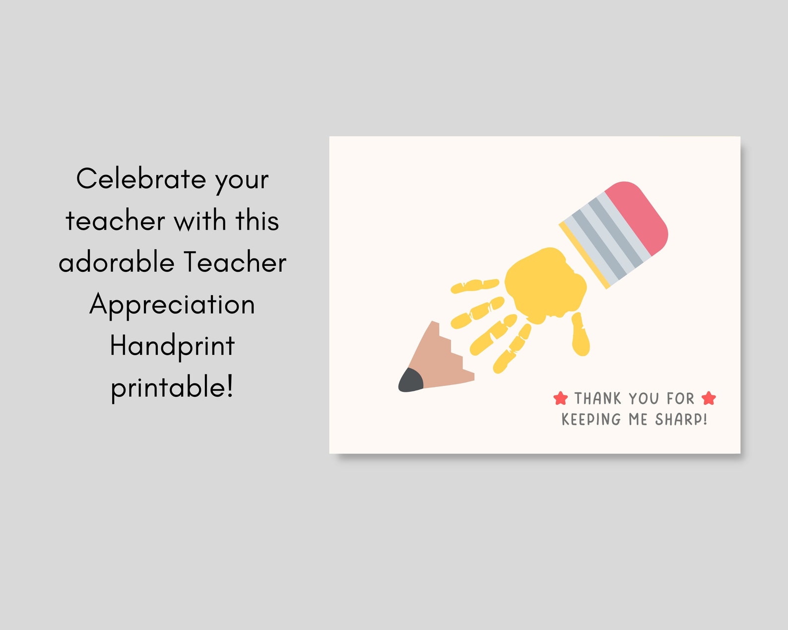 Teacher Appreciation Handprint, Teacher Appreciate, Teacher Gift, Thank ...