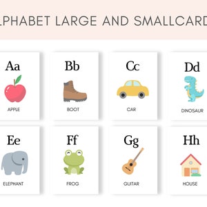 Alphabet Flashcard Printable ABC Flashcard Alphabet - Etsy