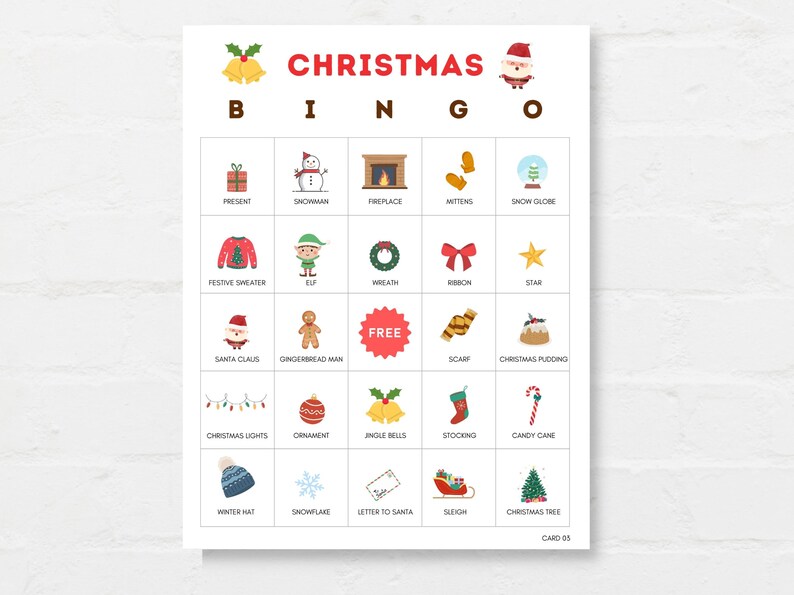 Christmas Bingo, Bingo Christmas, Christmas Games, Christmas Bingo Game ...