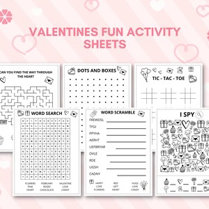 Valentines Activity Printable, Valentines Party Games, Valentines ...