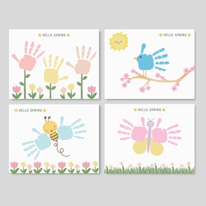 Spring Handprint, Spring Handprint Craft, Kids Craft Activity, Spring ...
