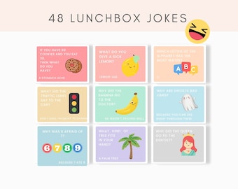 Lunchbox Jokes Printable, Editable Lunch Box Notes, Jokes for Kids ...