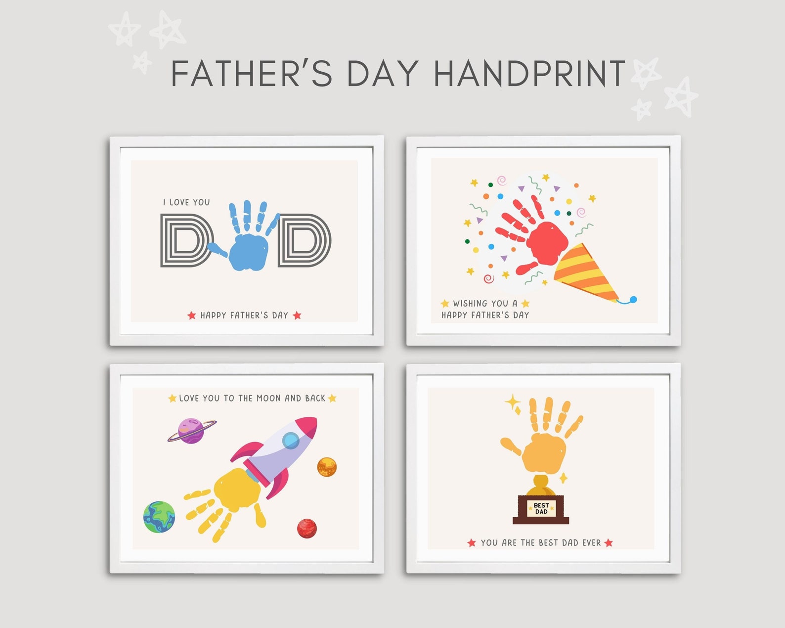 Fathers Day Handprint Craft, Fathers Day Gift, Fathers Day Printable ...