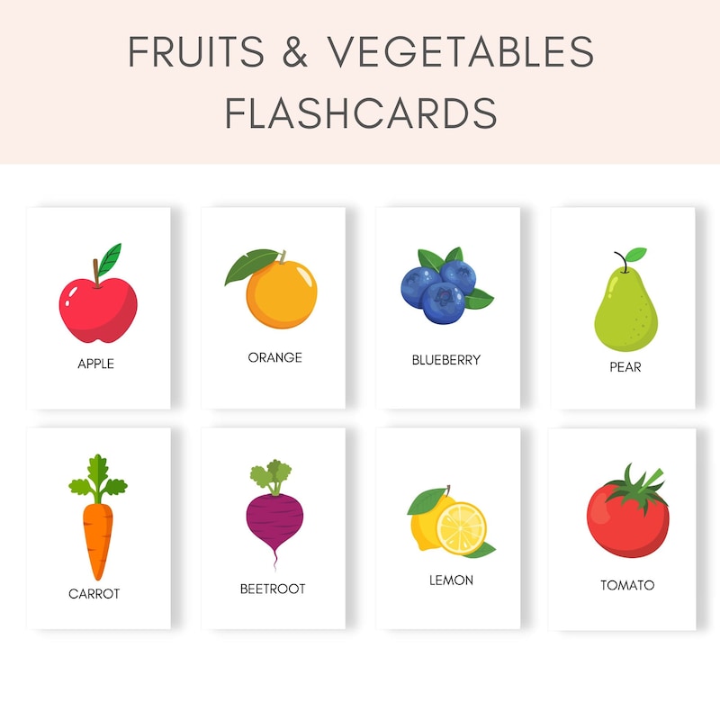 Vegetable Cards - Etsy